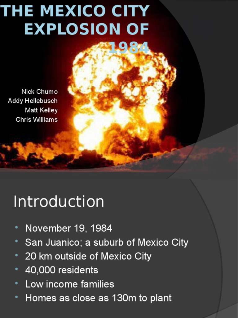 The Mexico City Explosion of 1984 Final | Download Free PDF | Liquefied ...