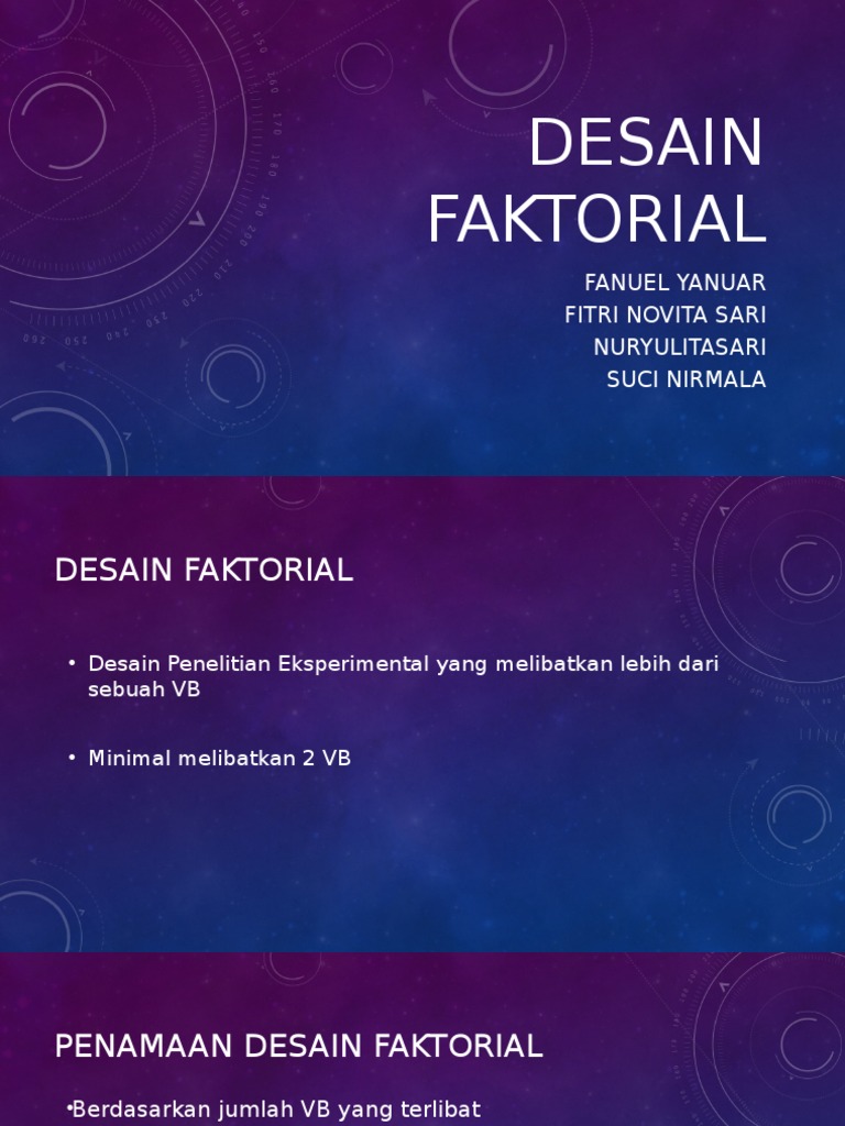 Desain Faktorial | PDF