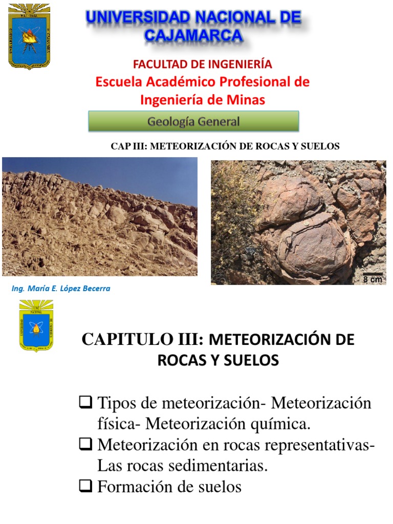 Cap Iii_ Meteorización de Rocas y Suelos | Meteorización | Suelo