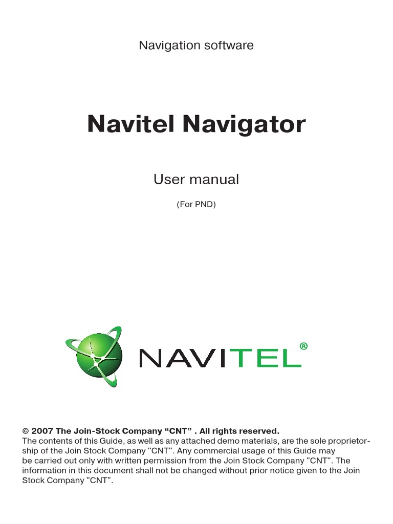 Manual NavitelNavigator7 PDA ENG | PDF | Global Positioning System ...