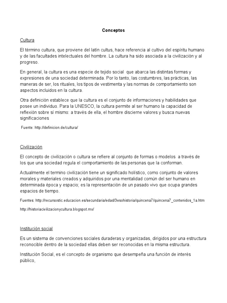 Actividad 1 Identidad y Cultura | PDF | Institución | Sociedad