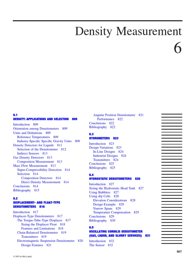 Density Measurement PDF | PDF | Density | Flow Measurement