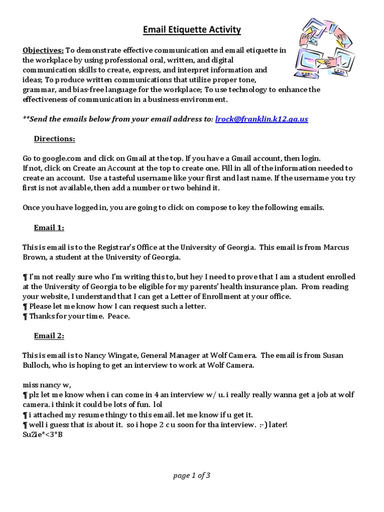 Email Activity 14 | Gmail | Email | Free 30-day Trial | Scribd