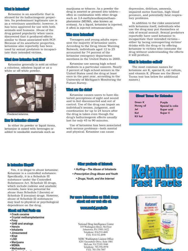 What Is Ketamine? | PDF | Controlled Substances Act | Substance Abuse