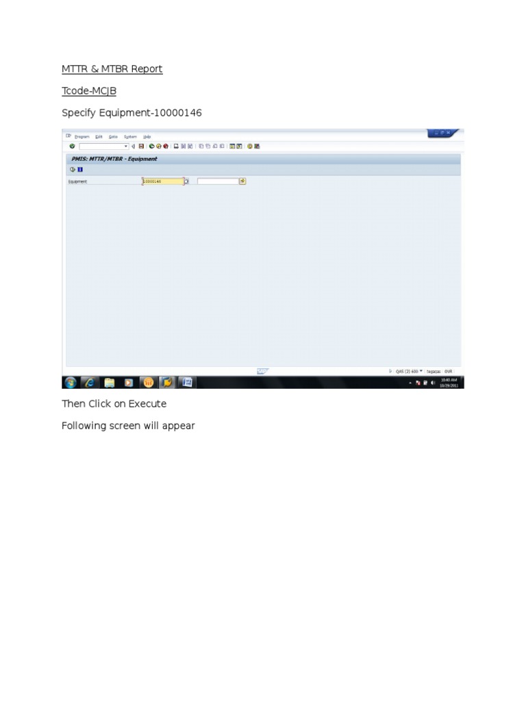 Report For MTTR & MTBR | PDF