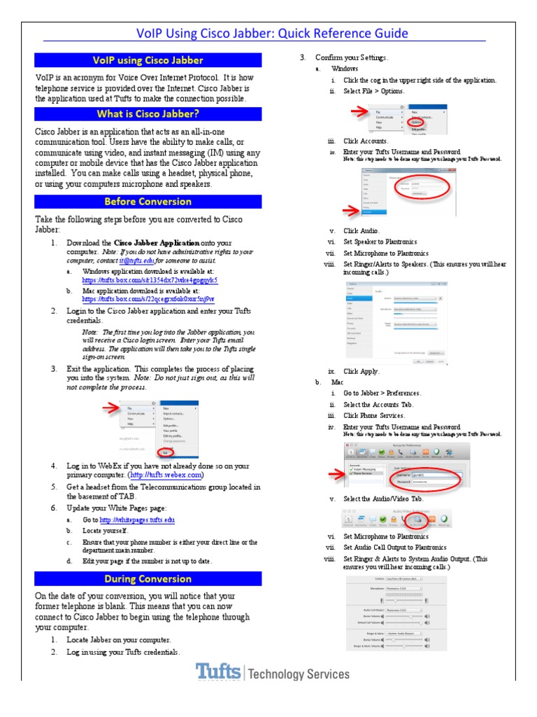 Voip Using Cisco Jabber: Quick Reference Guide | PDF | Voicemail ...