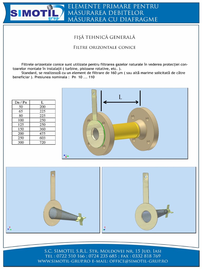 Simotil Grup - Filtre Orizontale Conice | PDF