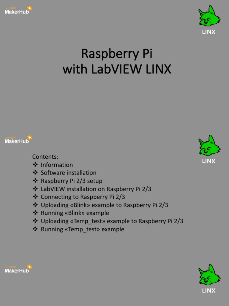 Raspberry Pi With Labview Linx Pdf Installation Computer Programs Raspberry Pi