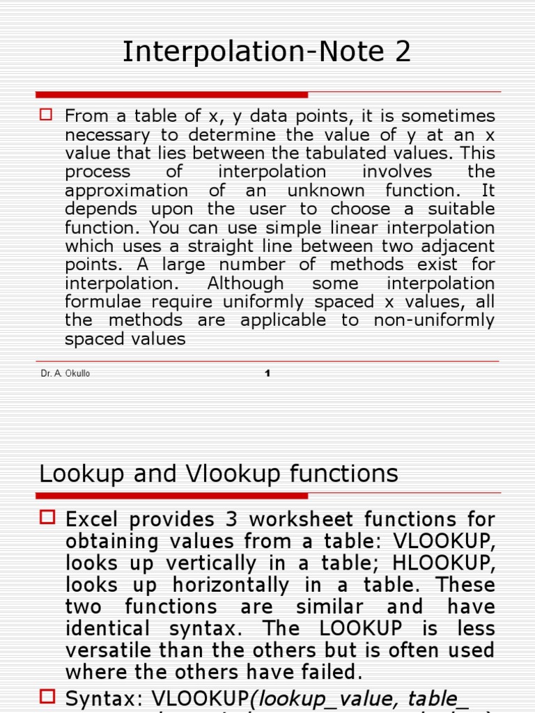 Linear Interpolation - Note 2 | PDF | Computer Programming | Areas Of Computer Science
