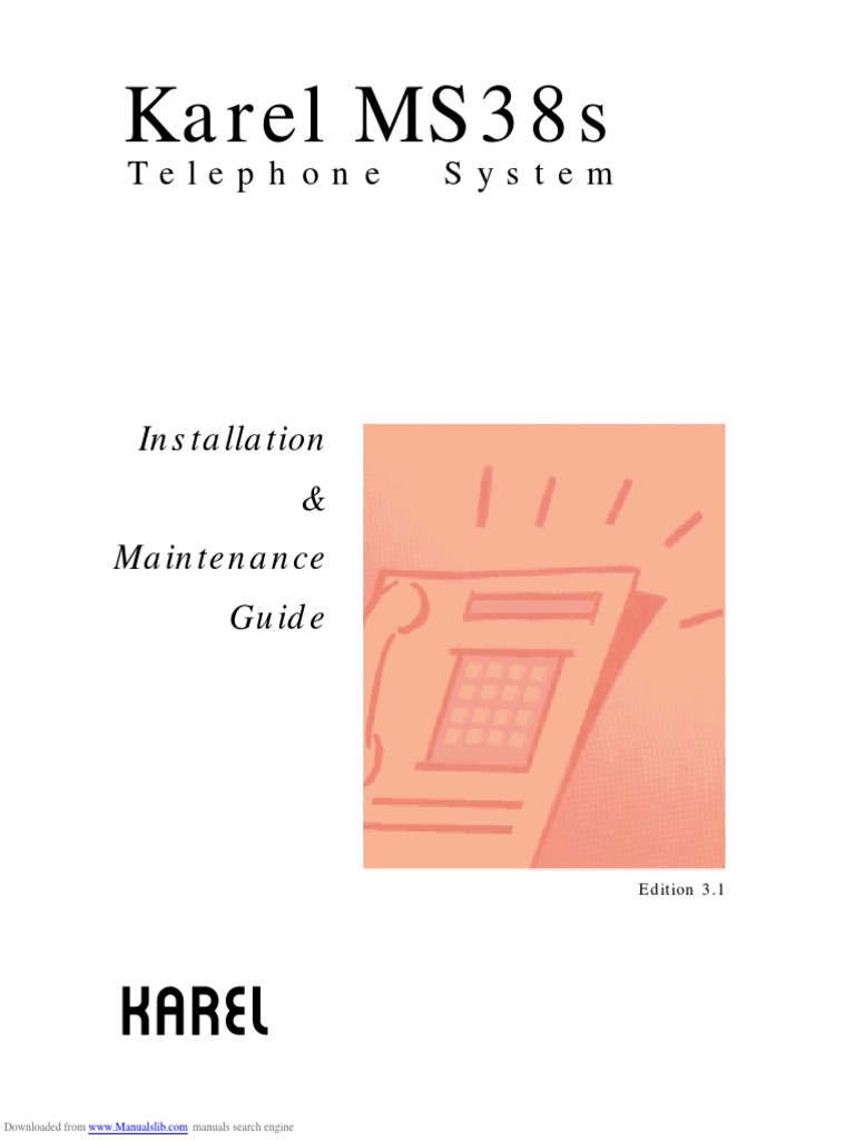 Karel PBX Ms38s Installation & Maintenance | PDF