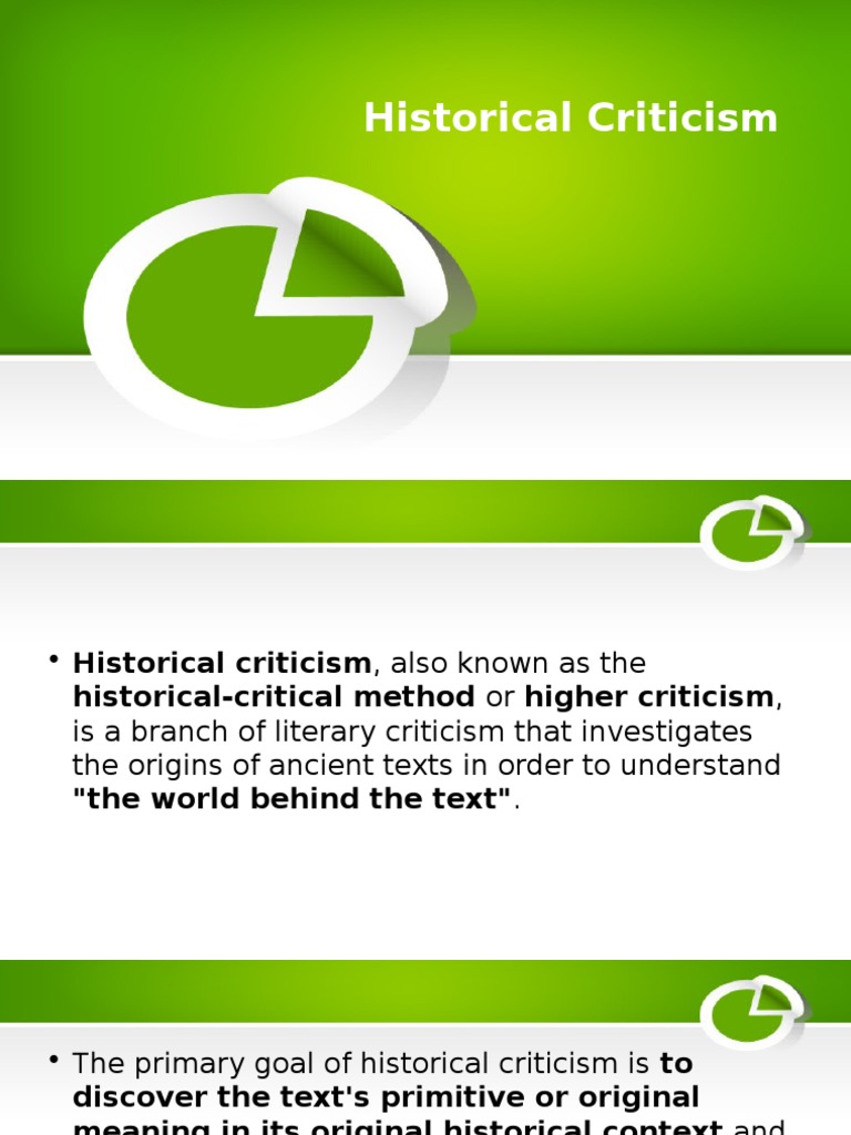 Historical Criticism | PDF | Ancient Literature | Religious Texts