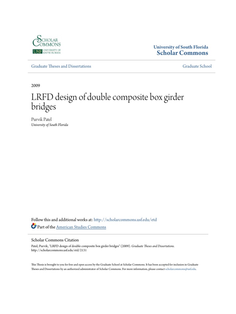LRFD Design of Double Composite Box Girder Bridges | PDF | Fatigue ...