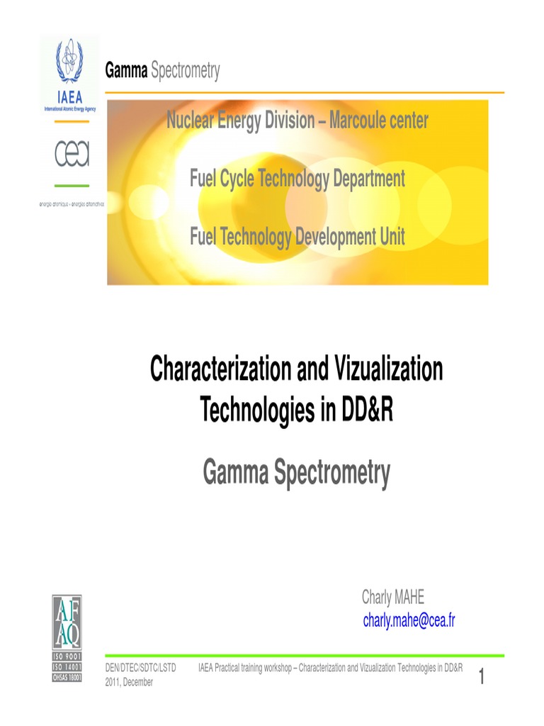 06 Gamma Spectrometry | PDF | Nuclear Physics | Temporal Rates