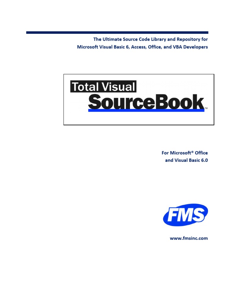 Total Visual Sourcebook Manual PDF | PDF | Visual Basic For Applications | Microsoft Access