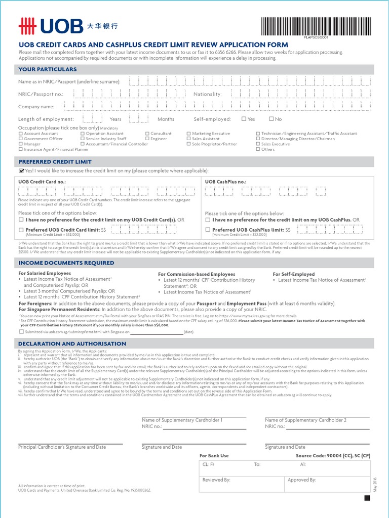 S16-0591 Credit Limit Review - Form - With Supp Card A4 (May) - V2 ...