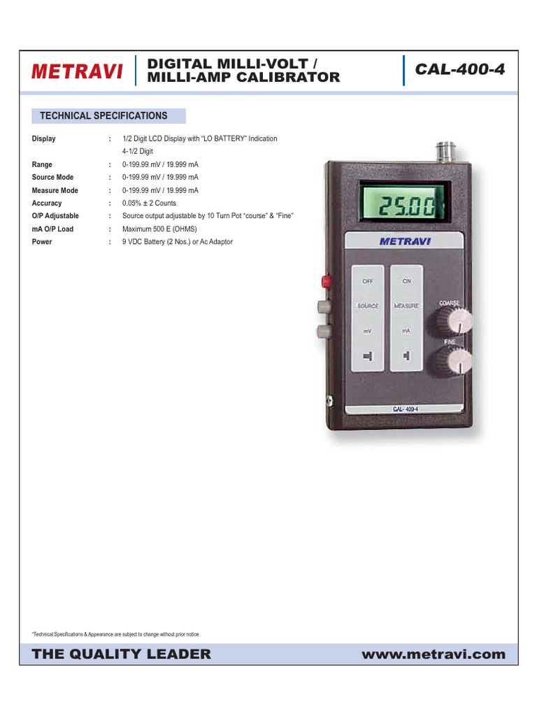 CAL 400 4 Catalogue | PDF