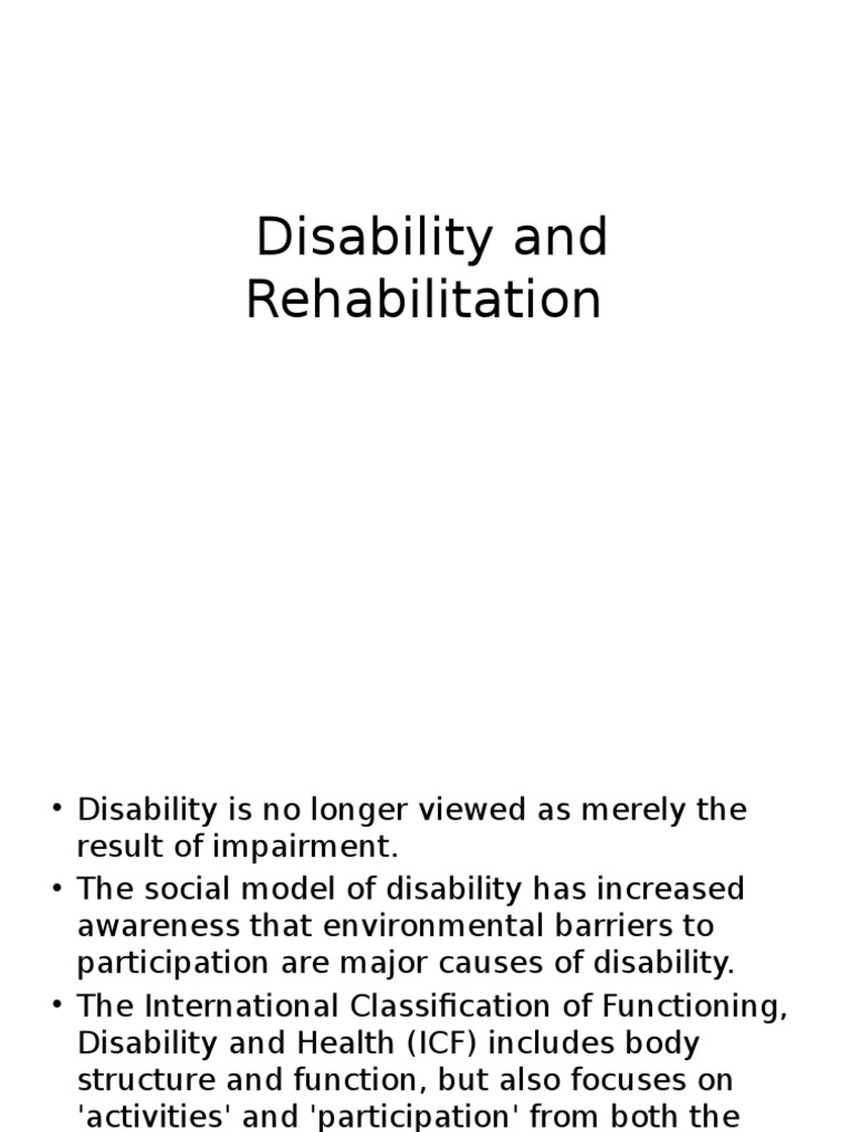 Disability and Rehabilition | PDF | Disability | Public Sphere