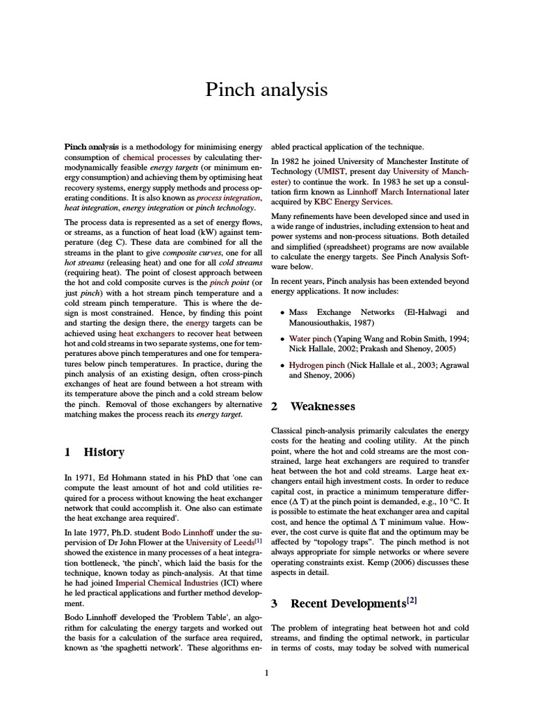 Pinch Analysis: 2 Weaknesses | PDF | Transport Phenomena | Heat Transfer