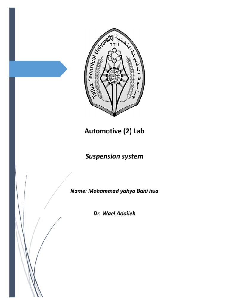 Automotive 2 Lab Suspension System Pdf Suspension Vehicle Axle