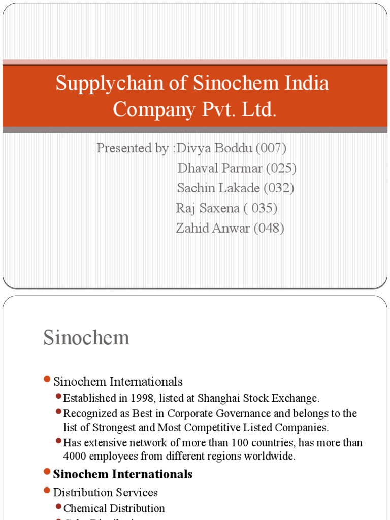 Supply Chain of Sinochem India Company PVT | PDF | Warehouse ...