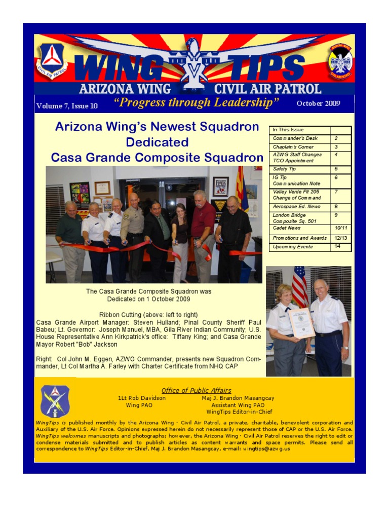 Arizona Wing - Oct 2009 | PDF | Civil Air Patrol | Leadership