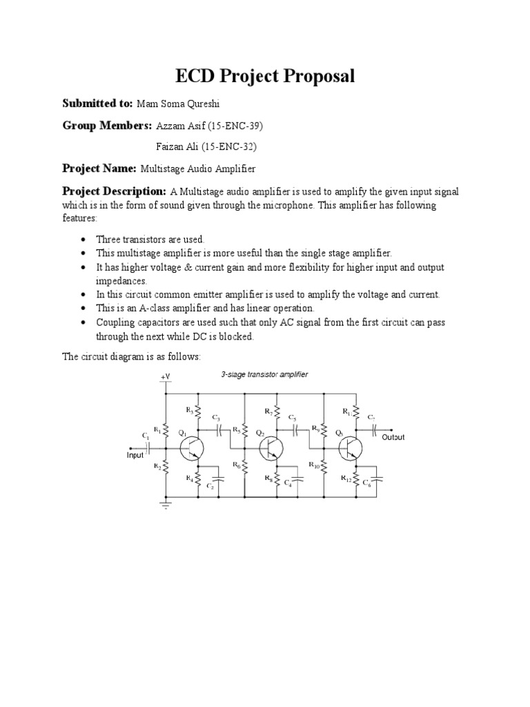 ECD Project Proposal: Submitted To: Group Members | PDF | Technology ...
