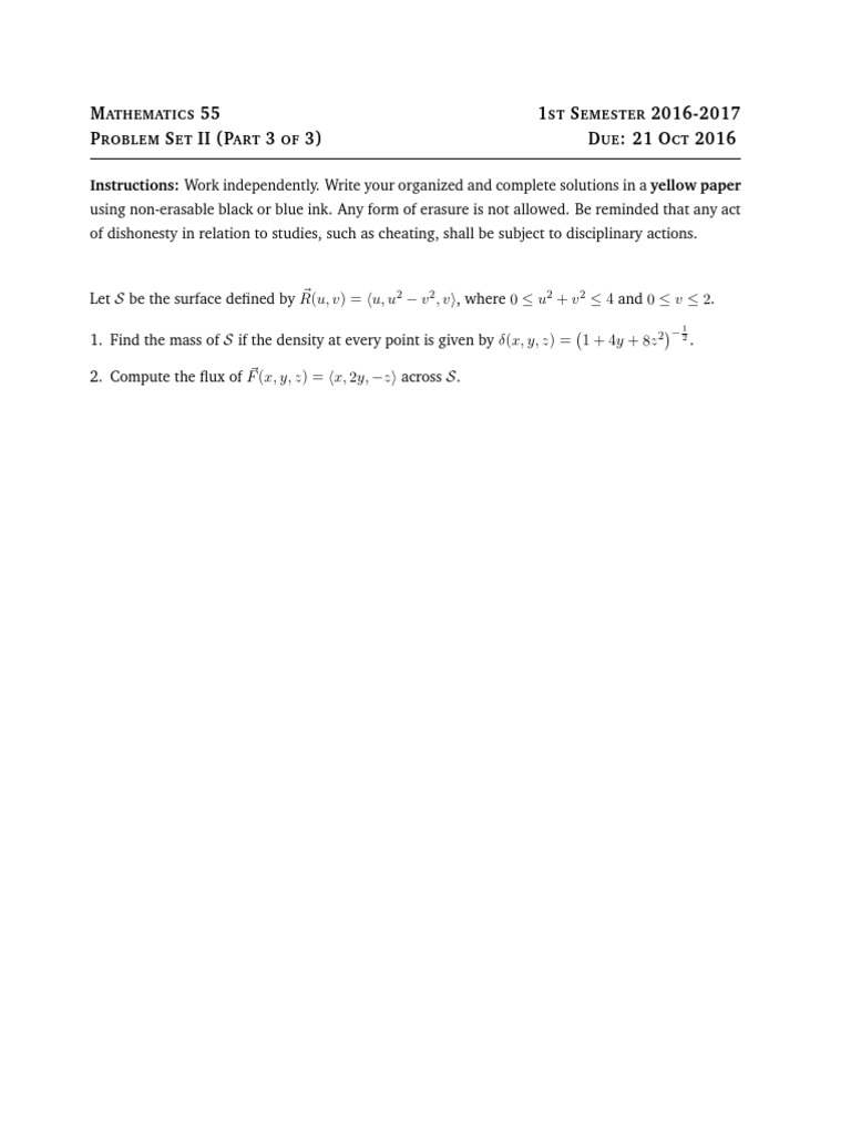 Math 55 PS2 (3 of 3) | PDF | Teaching Methods & Materials