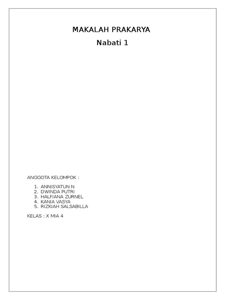 Makalah Prakarya | PDF | Karier & Perkembangan | Kesehatan Holistik