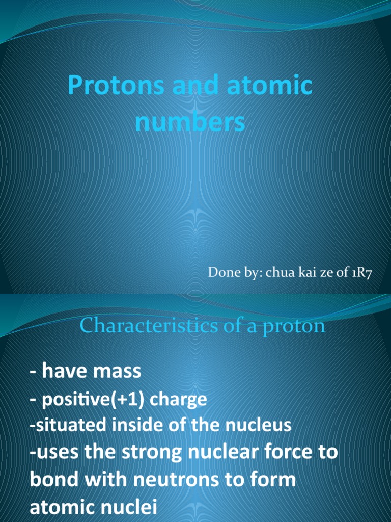 Protons and Atomic Numbers | PDF