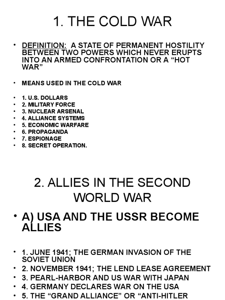 The Breakdown of the US-Soviet Alliance and the Origins of the Cold War ...