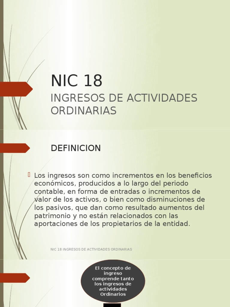 Nic 18 | PDF | Beneficio (economía) | Contabilidad