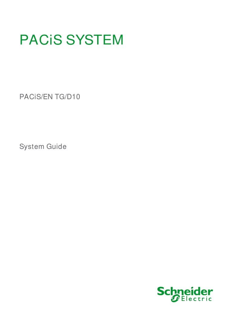 Pacis System: Pacis/En Tg/D10 | PDF | Installation (Computer Programs) | Scada