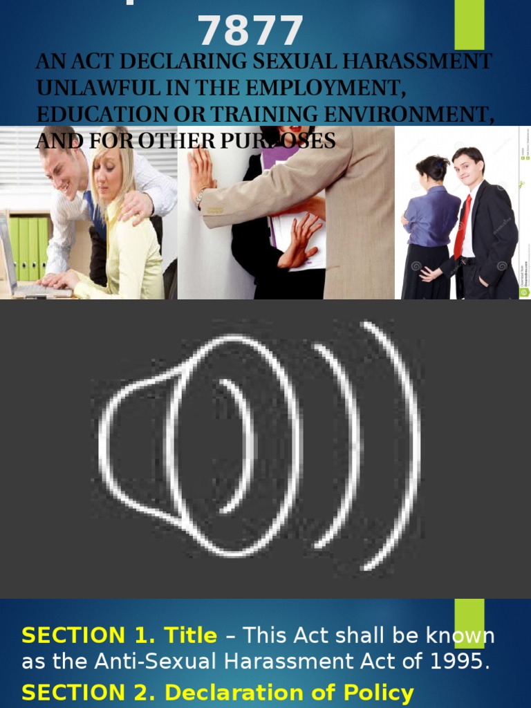 Republic Act No. 7877 | PDF | Sexual Harassment | Harassment