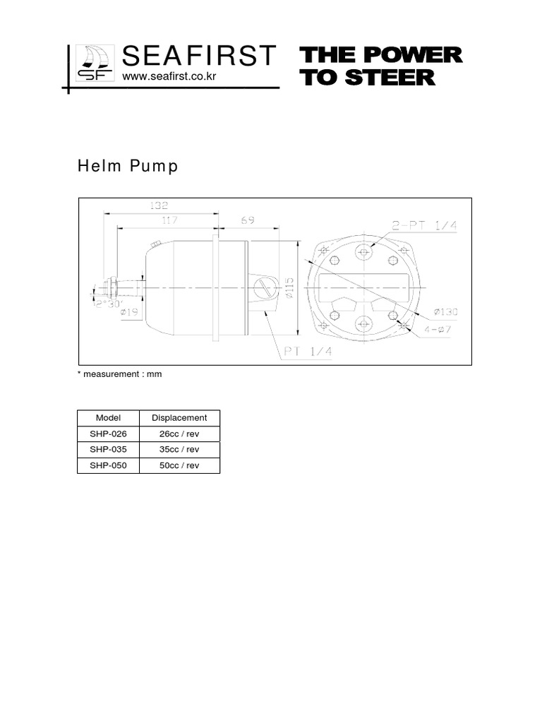 Helm Pump Specifications and Models | PDF