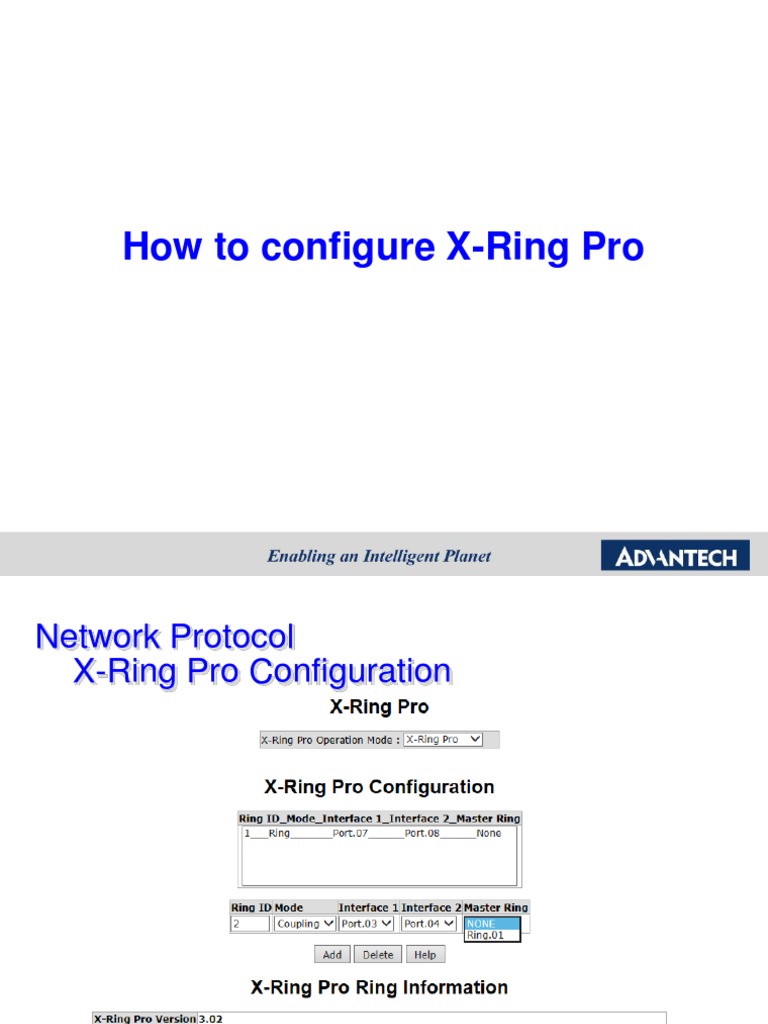 SOP X-Ring Pro Introduction - Configuration | PDF | Networking ...
