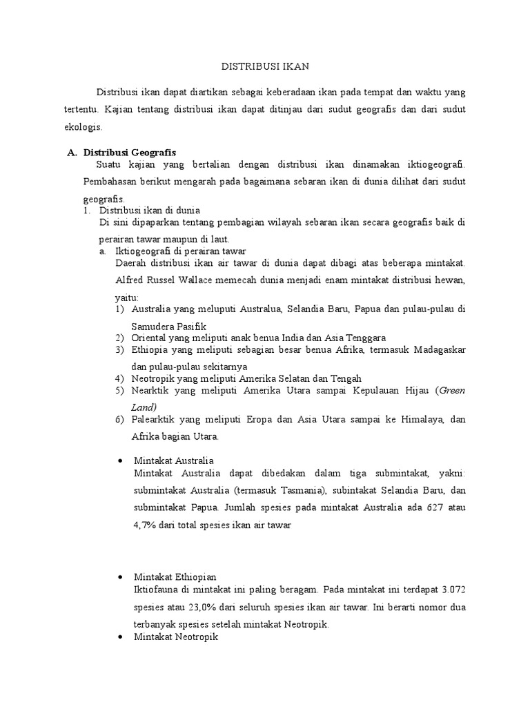 Distribusi Ikan | PDF
