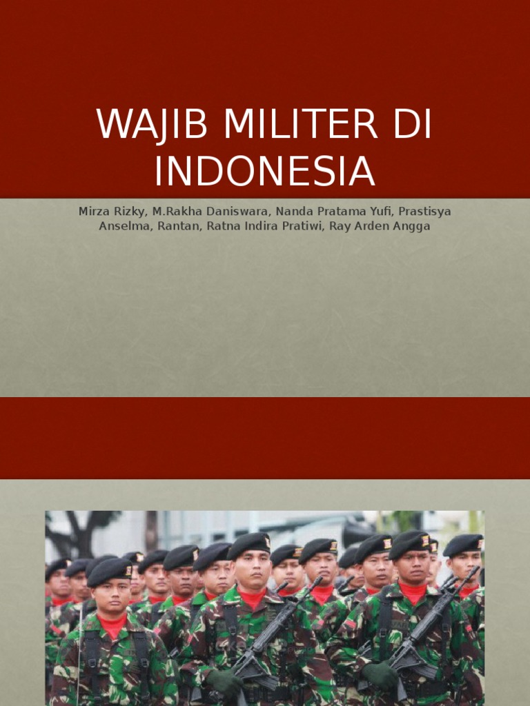 Wajib Militer Di Indonesia | PDF
