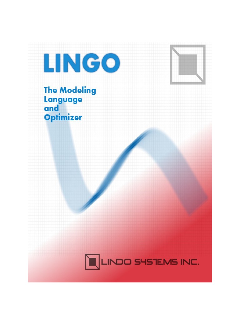 LINGO.pdf | Linear Programming | Mathematical Optimization