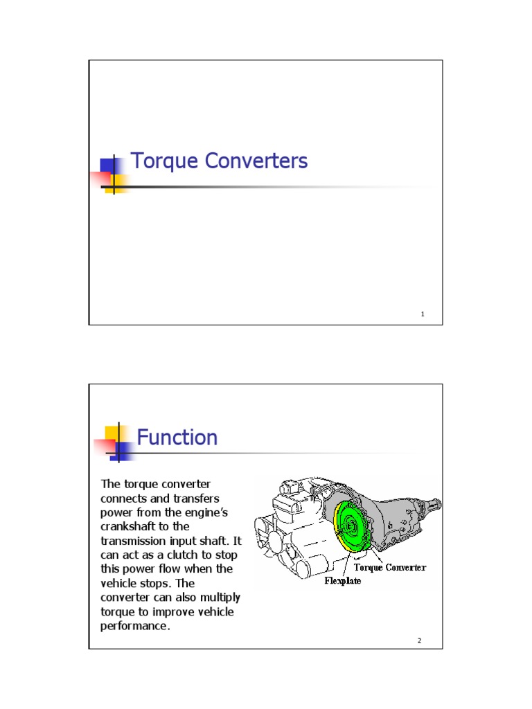 Torque Converter | PDF | Transmission (Mechanics) | Vehicle Technology