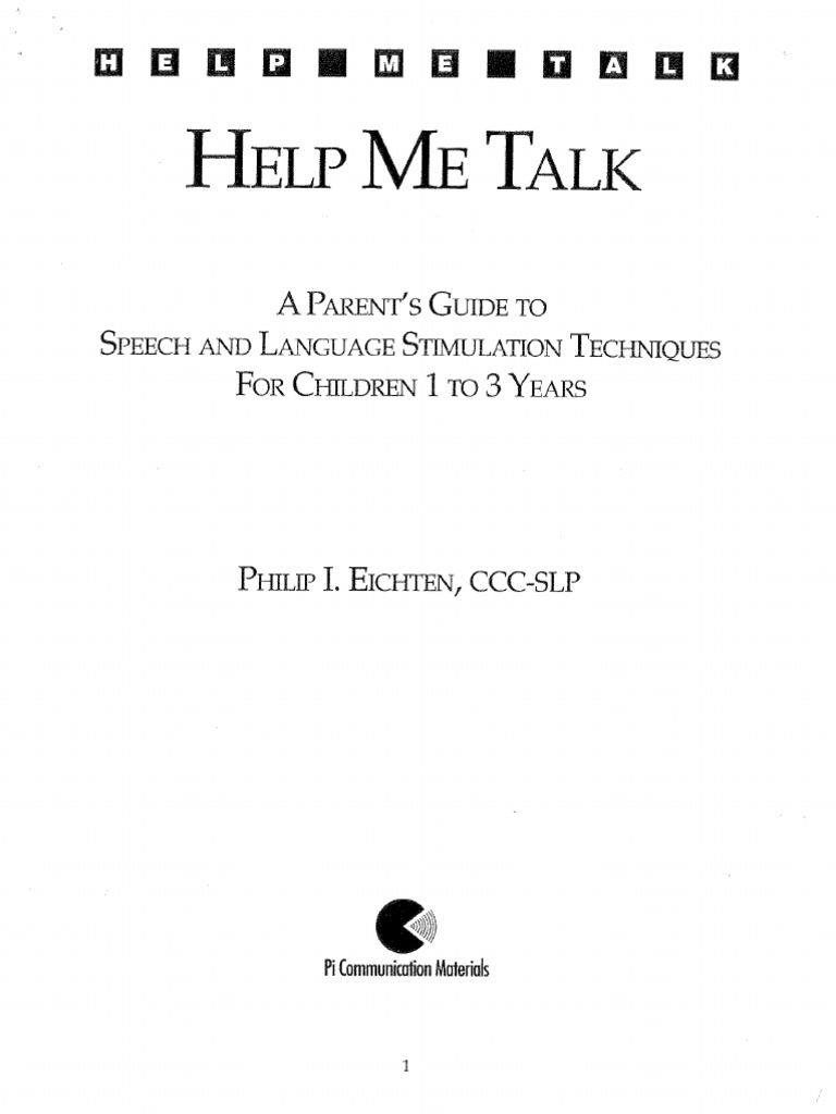 Help Me Talk Handout | PDF
