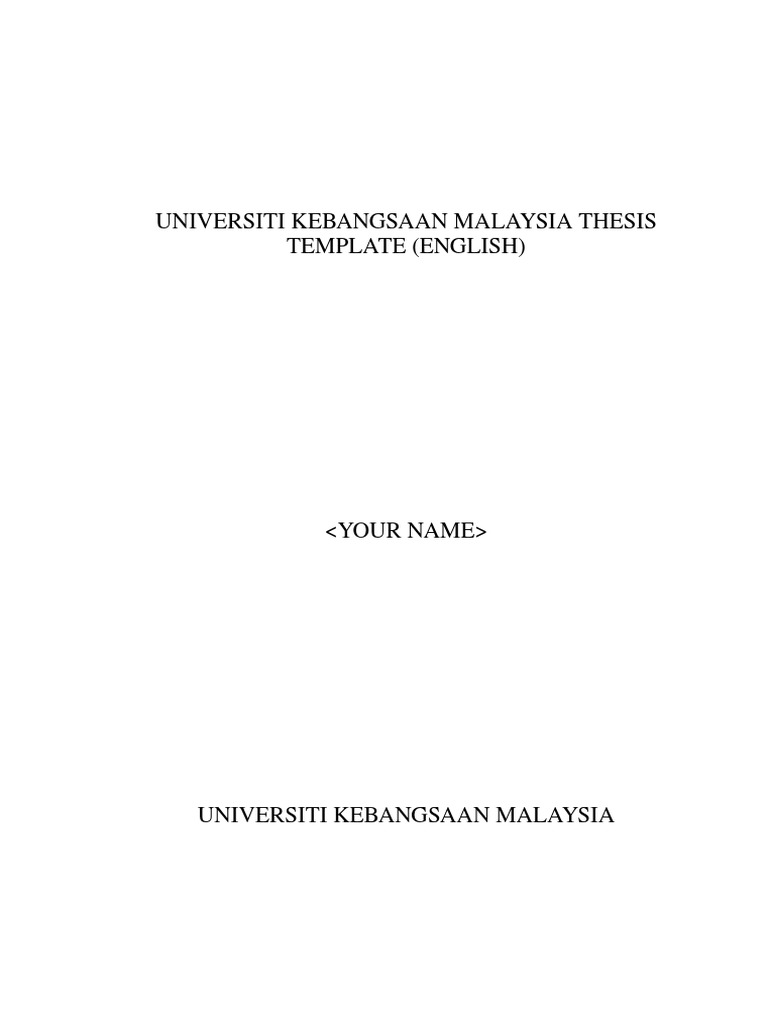 UKM Thesis Template Guide | PDF | Ratio | Teaching Mathematics