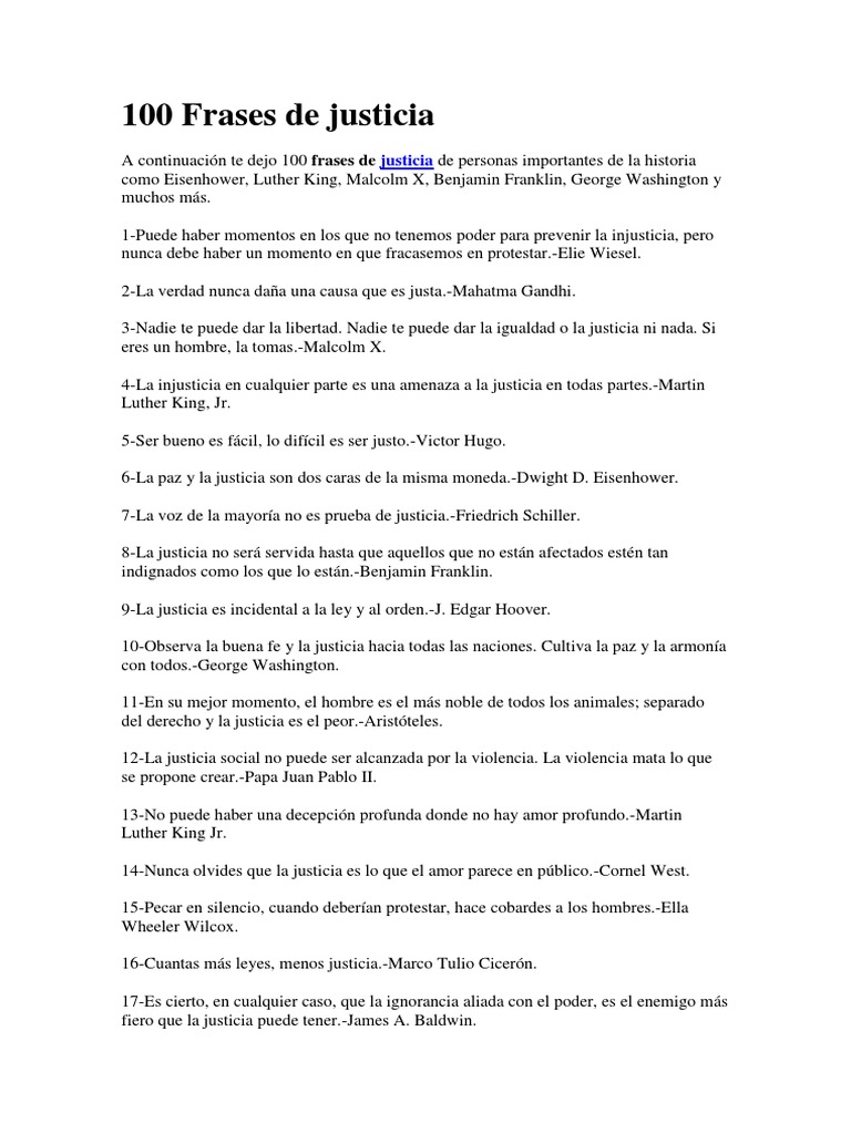 100 Frases de Justicia | PDF