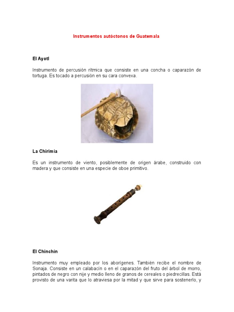 Instrumentos Autóctonos de Guatemala | PDF