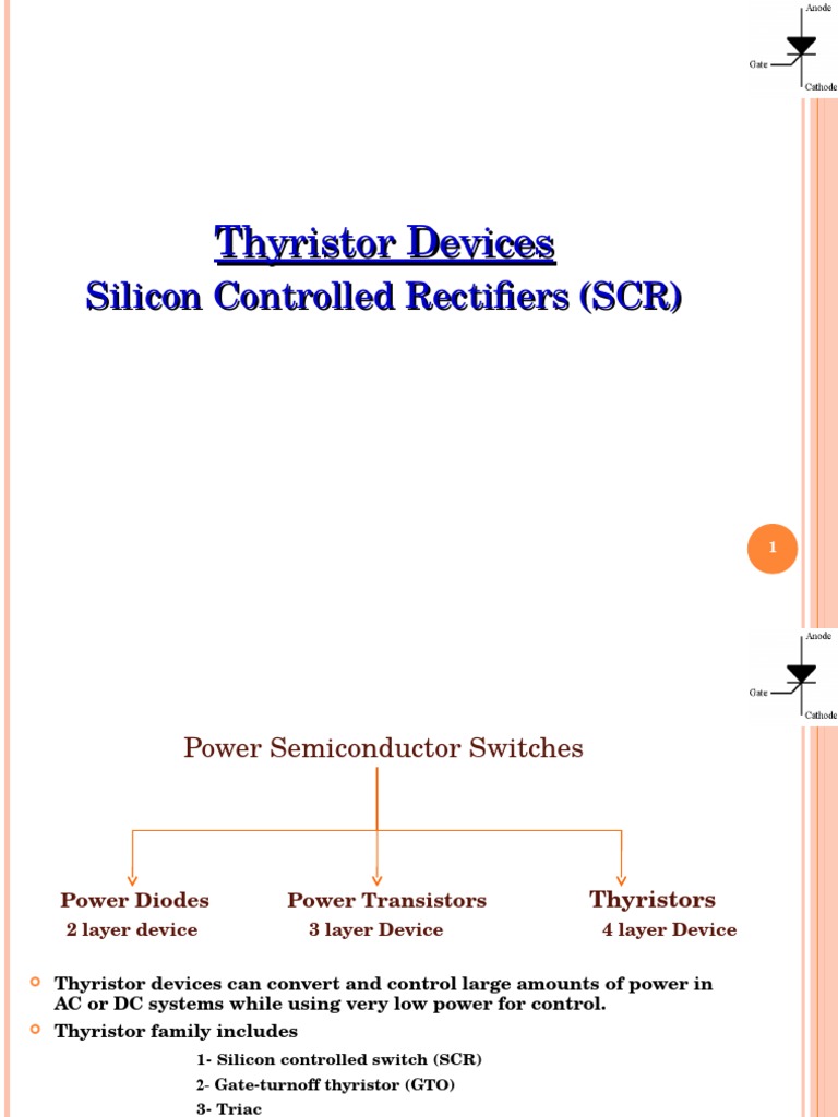 LEC03 SCR and Other Thyristor | PDF | Electric Power | Computer Engineering