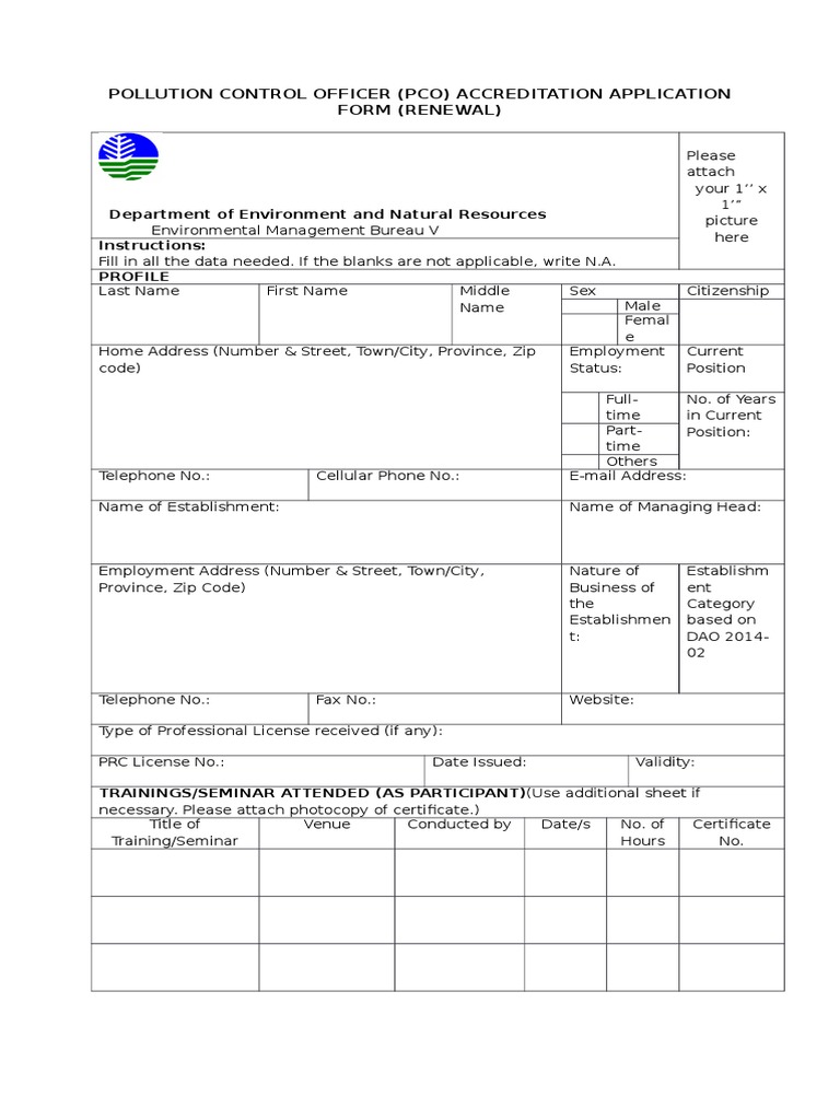 PCO Accreditation Application Form (Renewal) | PDF | Affidavit | Notary Public