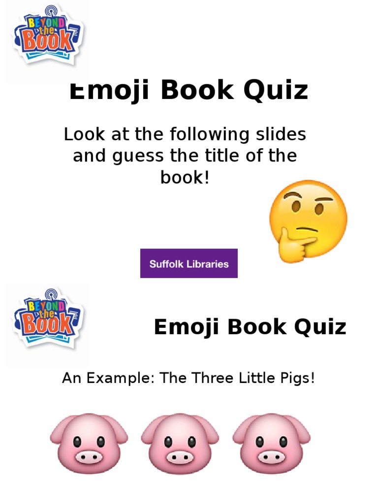 Beyond the Book Emoji Book Quiz | Children's Literature | British ...