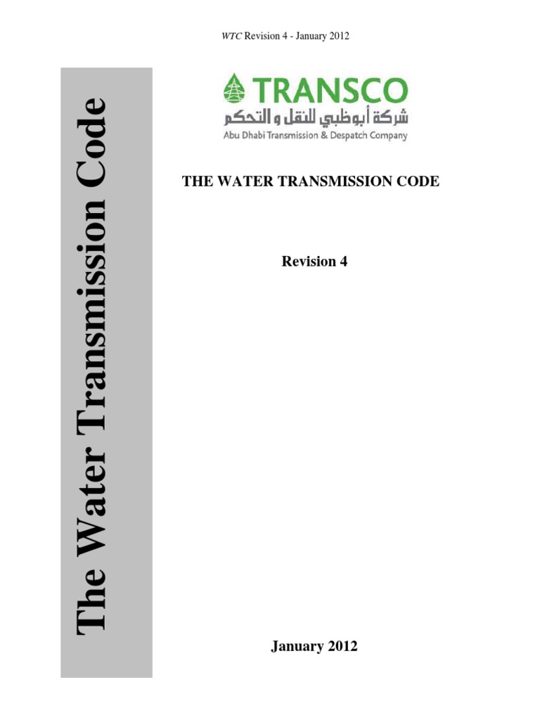 The Water Transmission Code | PDF | Pump | Water