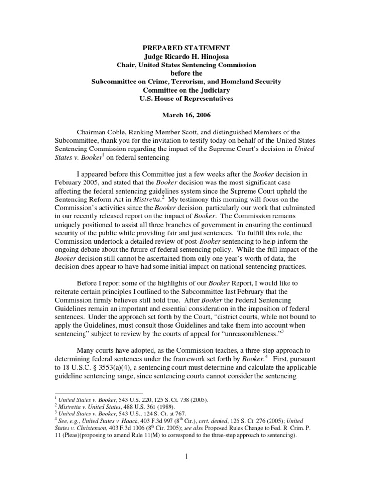 States v. Booker On Federal Sentencing | PDF | United States V. Booker ...