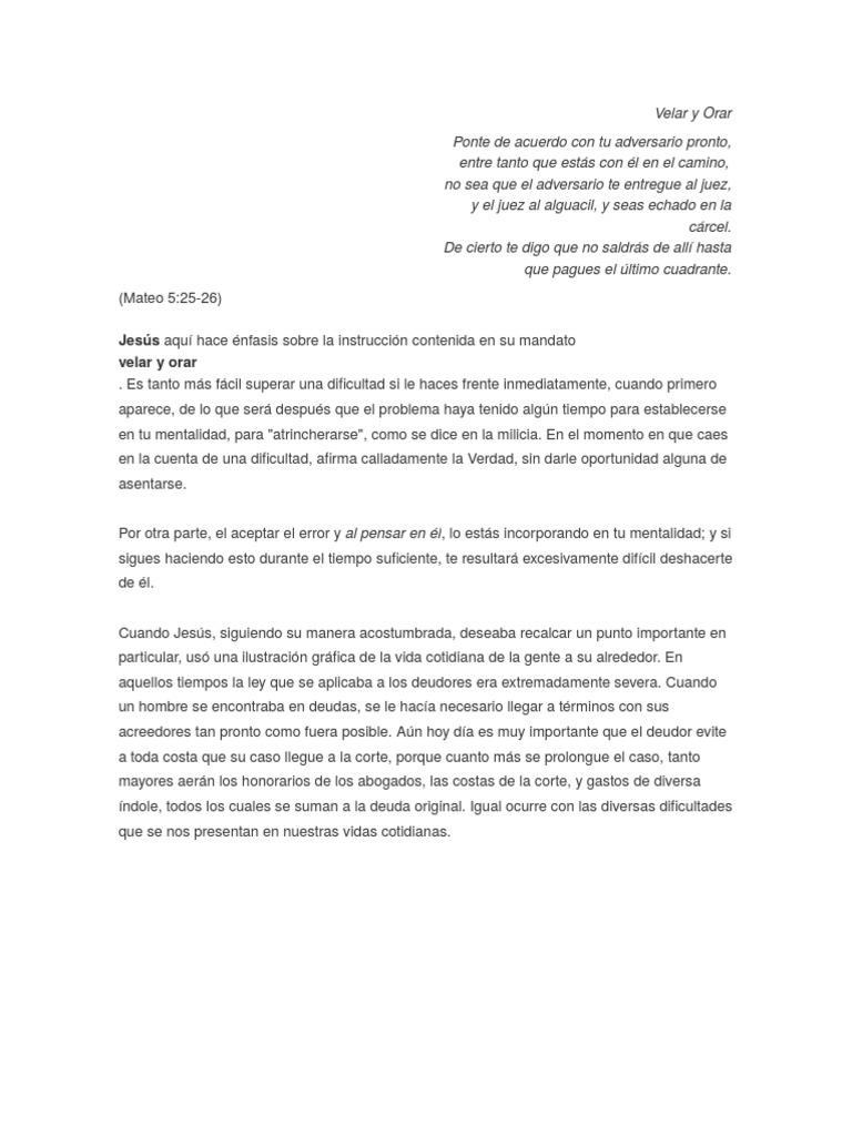 Emmet Velar y Orar | PDF