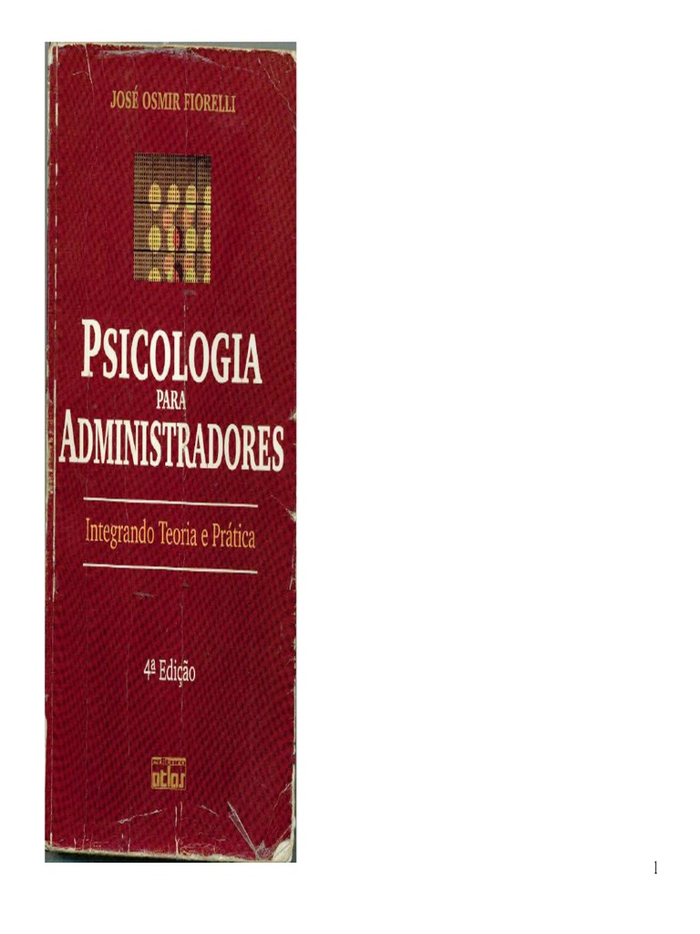 Psicologia para Administradores - José Osmir Fiorelli PDF | PDF